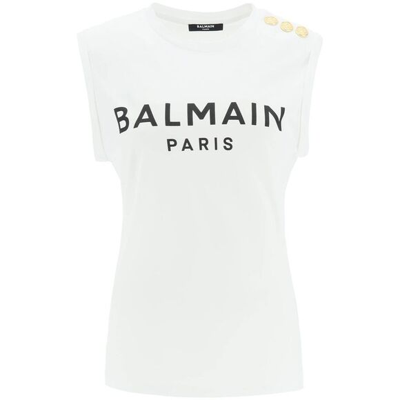 Balmain | Sweaters | Balmain Logo Top With Embossed Buttons | Poshmark